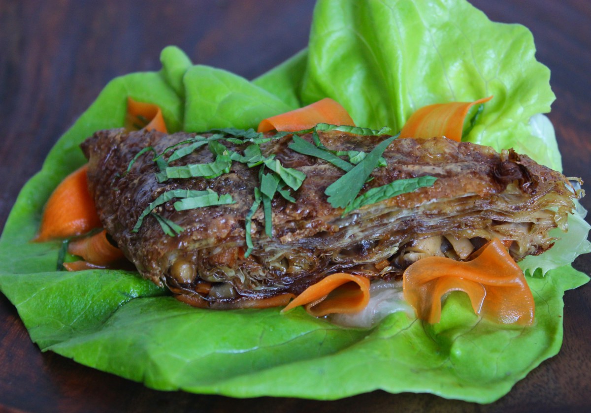 Crispy Yuba Mock Duck with Vietnamese Pickles and Herbs (Vegan and ...