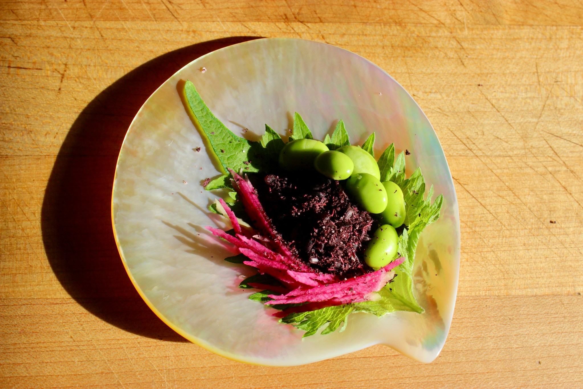 Vegan Caviar & Shiso Appetizer – Big Sis Little Dish